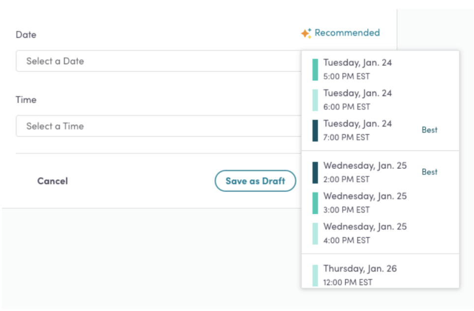 New Feature – TikTok Recommended Times to Post | Bazaarvoice